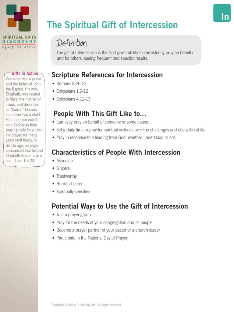 Gift Intercession | PDF