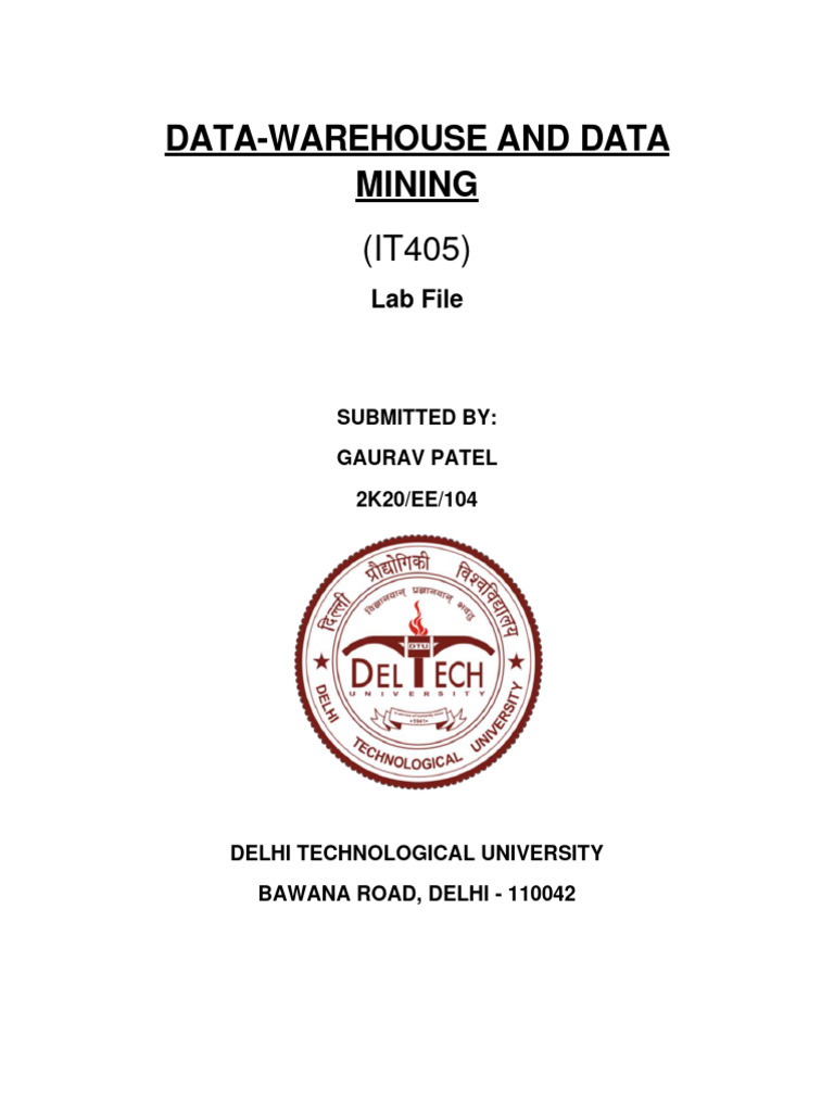 DWDM Lab File | PDF | Cluster Analysis | Machine Learning DWDM Lab File | PDF | Cluster Analysis | Machine Learning