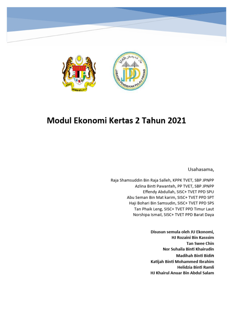 Modul Ekonomi K2 2021 | PDF