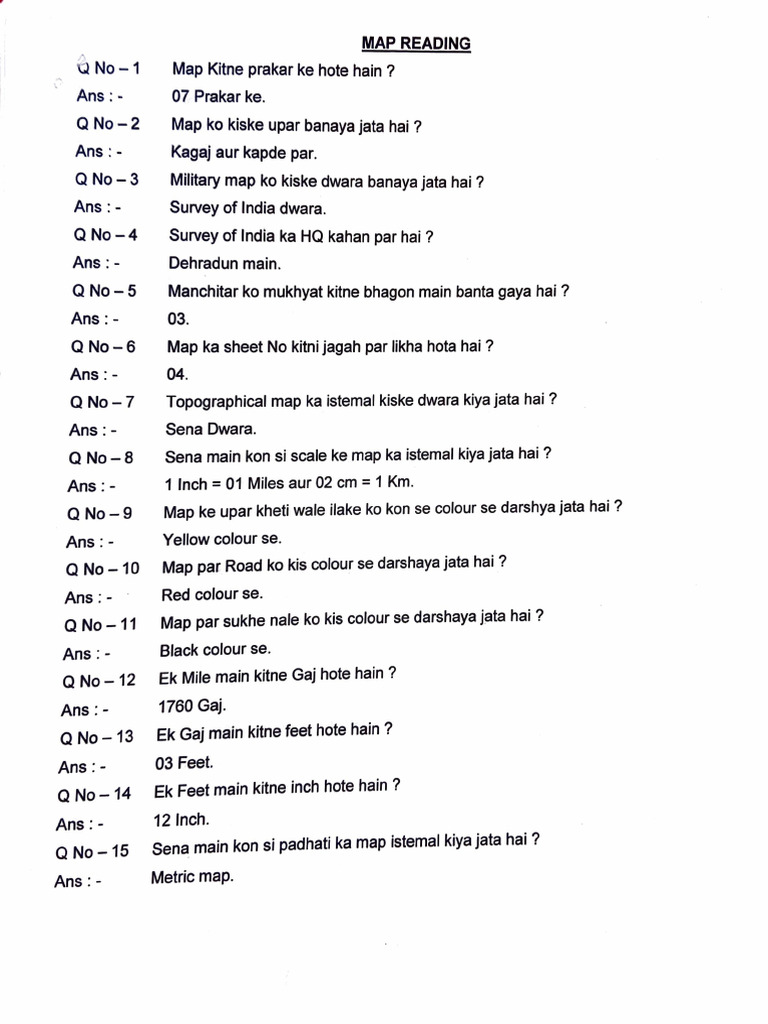 Map Reading 1 Pdf Space Magnetism