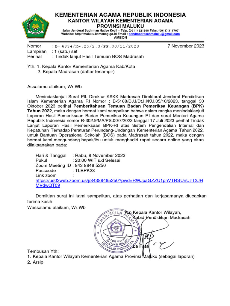 Tindaklanjut Hasil Temuan BPK | PDF