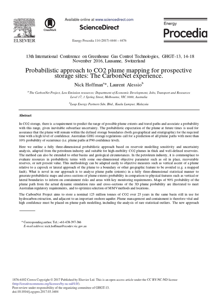 Probabilistic approach to CO2 plume mapping | PDF | Petroleum Reservoir ... Probabilistic approach to CO2 plume mapping | PDF | Petroleum Reservoir ...
