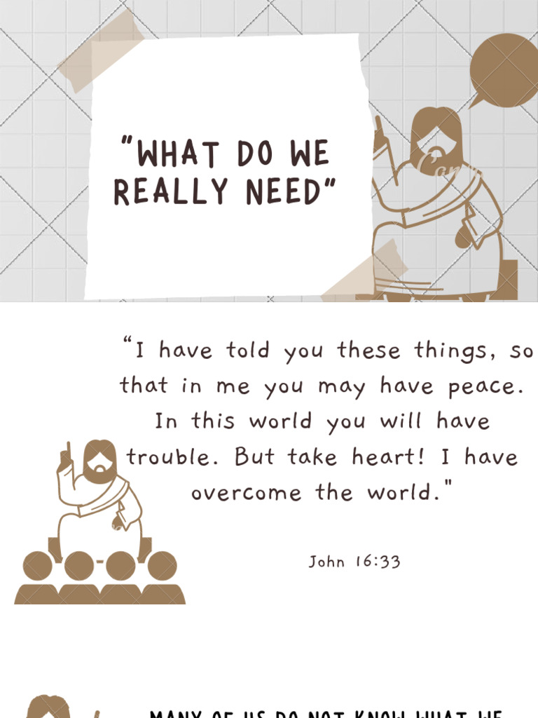 “What do we really need” | PDF | Faith | Bible