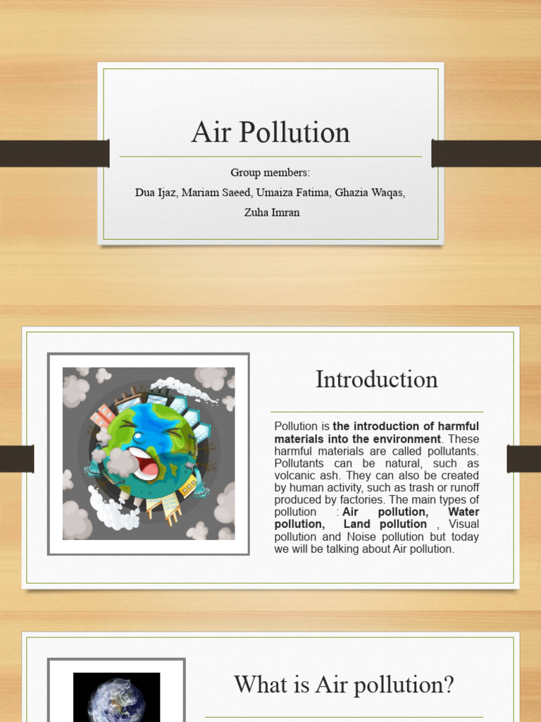 air pollution ppt | PDF | Air Pollution | Atmosphere Of Earth