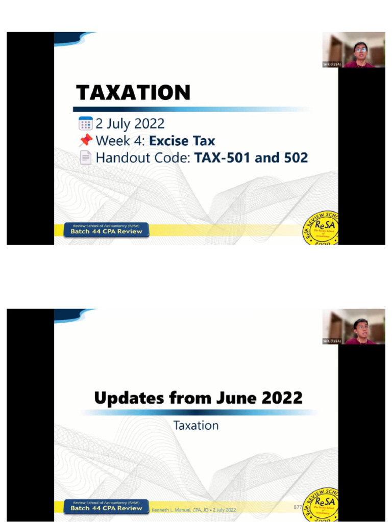 Excise Tax | PDF