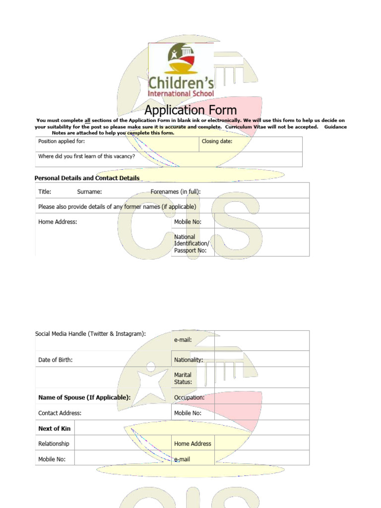 CIS Recruitment 2025 Application Form | PDF | Justice | Crime & Violence