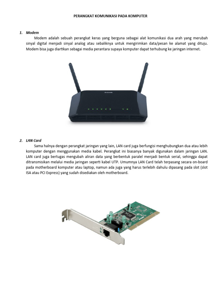 Perangkat Komunikasi | PDF | Teknologi & Rekayasa