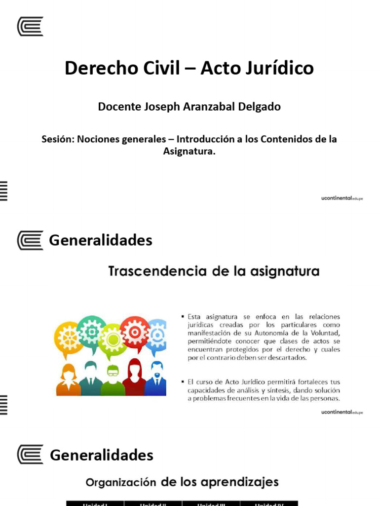 Sesion 01 - Acto Juridico - Presentacion | PDF | Justicia | Crimen y violencia