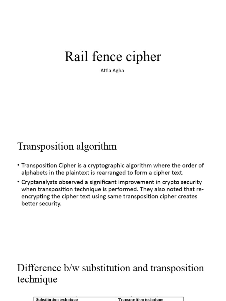 Railfence Cipher | PDF | Cipher | Military Communications