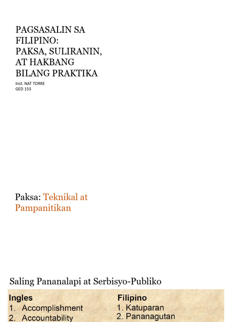 4 Praktika NG Pagsasalin | PDF