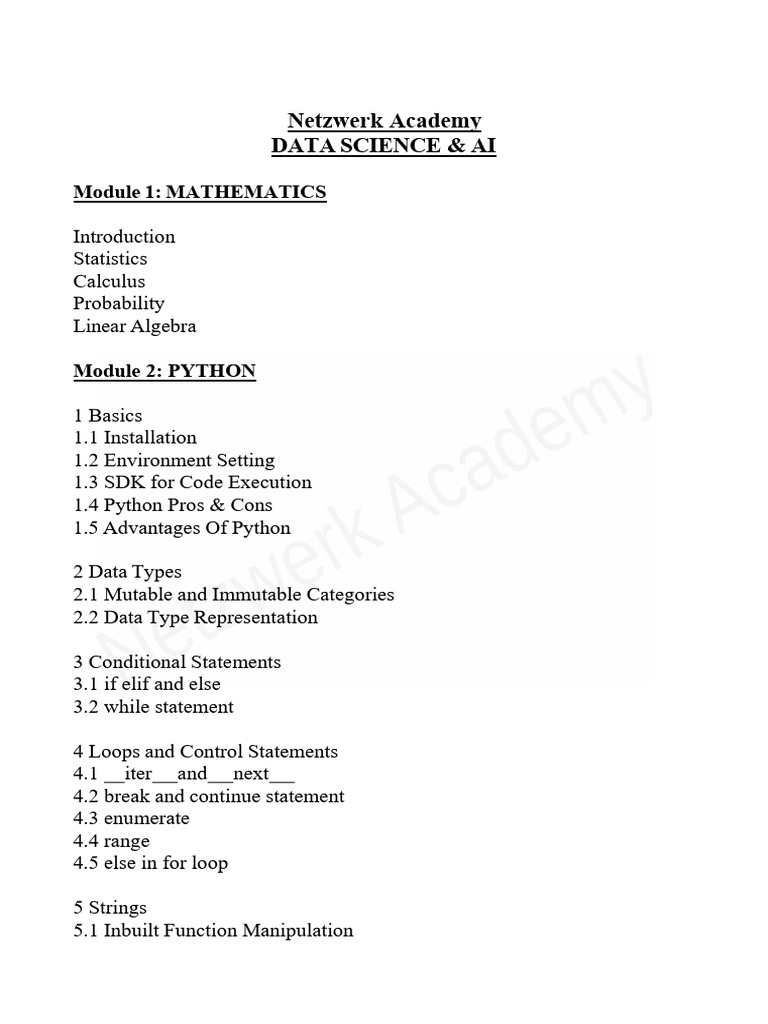 DataScience Analytics Ai Syllabus | PDF | Artificial Neural Network | Scope (Computer Science)
