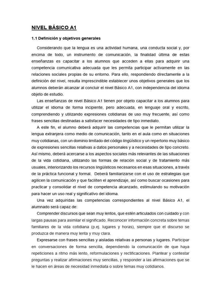 Fra Obj y Cont A1 | PDF | Aprendizaje | Comunicación