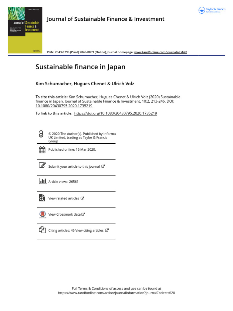 Sustainable Finance in Japan's Economy | PDF | Climate Change ...