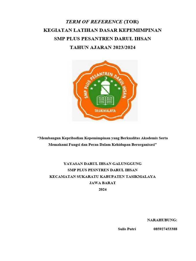 TOR Pembinaan Dan Kesiswaan | PDF | Karier & Perkembangan | Pengembangan Diri