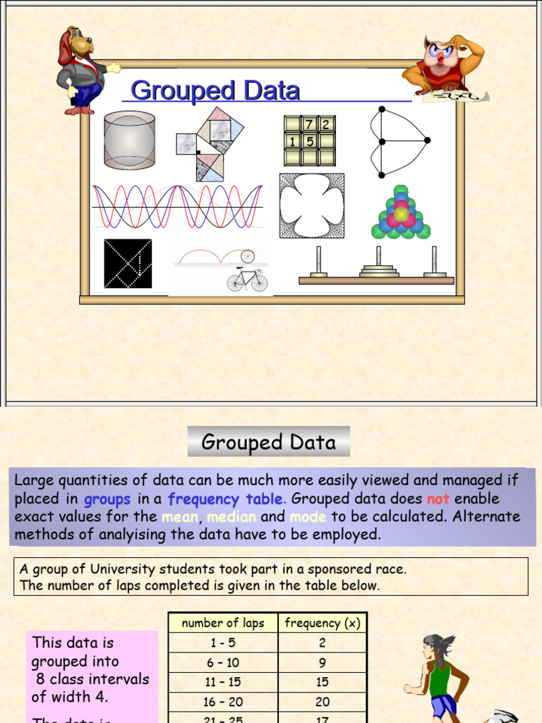 Averages Grouped Data | PDF | Mode (Statistics) | Median
