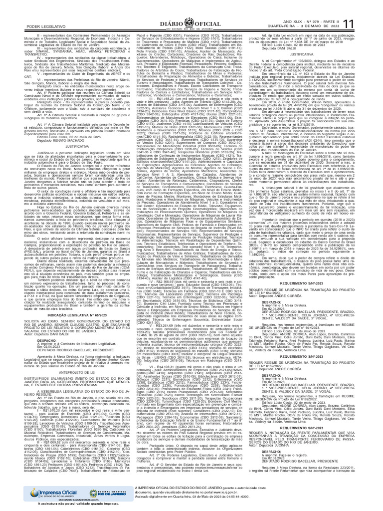 Doerj 0305823 Poder Legislativo | PDF | Setor terciário da economia ...