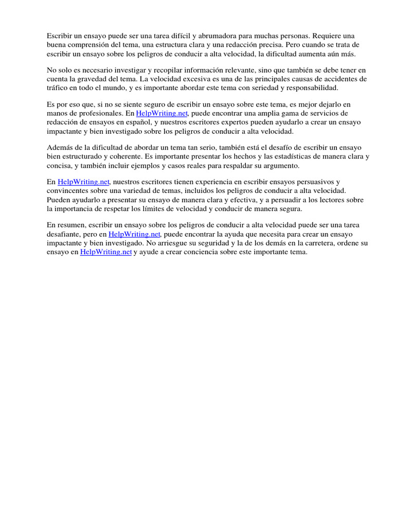 Los Peligros de Conducir A Alta Velocidad | Download Free PDF | Traffic ...