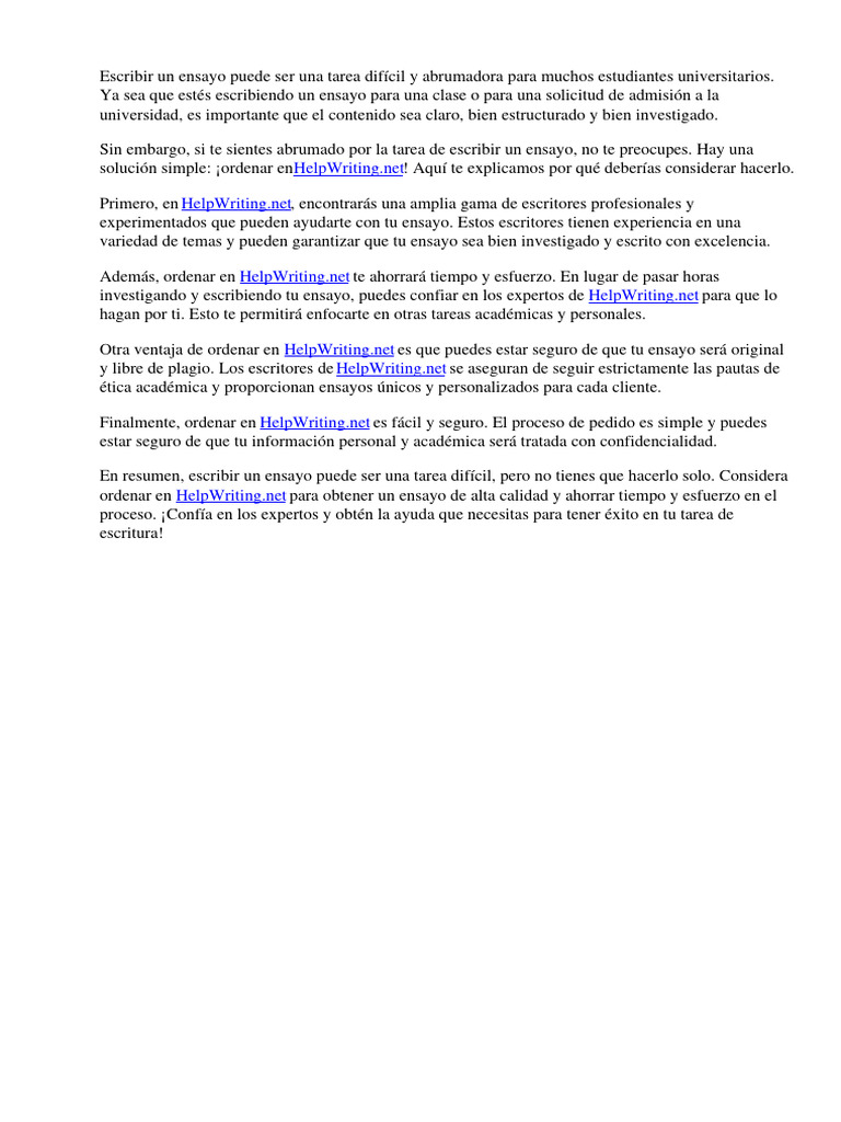 Cómo Escribir Un Ensayo para Estudiantes Universitarios | PDF | Ensayos ...