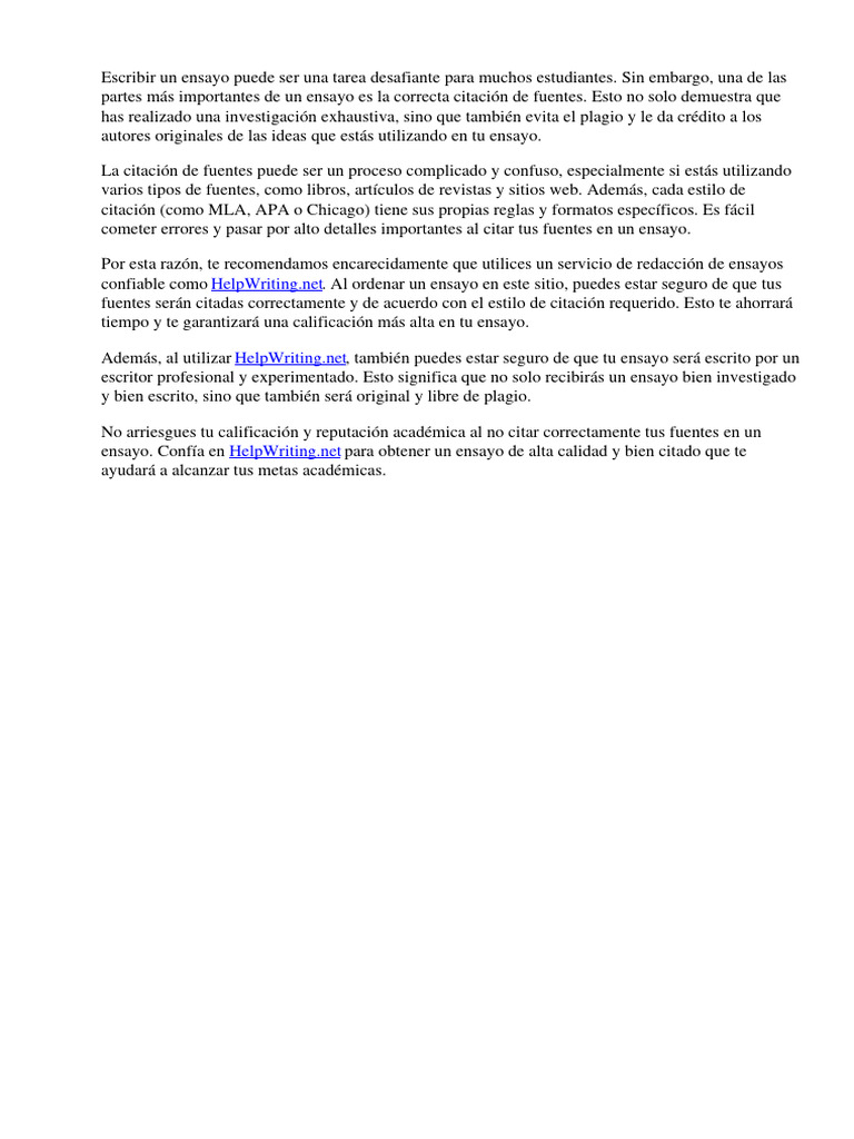 Cómo Citar Fuentes en Un Ensayo | PDF