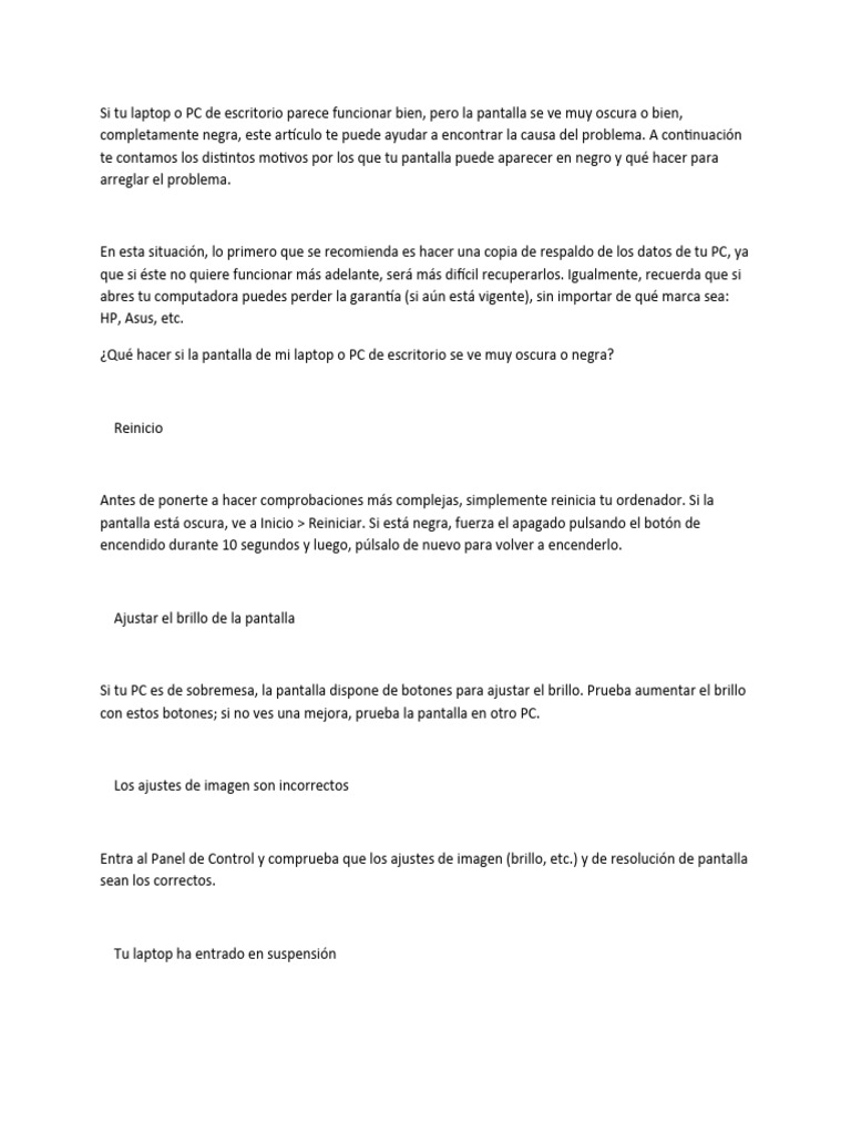 Pantalla Brillo PDF Ordenador Port til Computadora De Escritorio