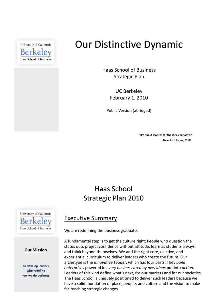 2010 - Haas Defining Principles | PDF | Leadership | Strategic Planning