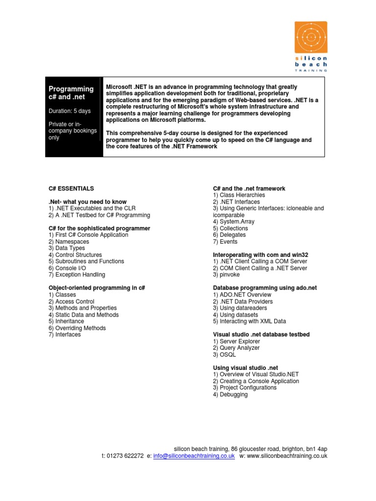 C Sharp Net Training 50 | PDF | C Sharp (Programming Language) | Microsoft Visual Studio