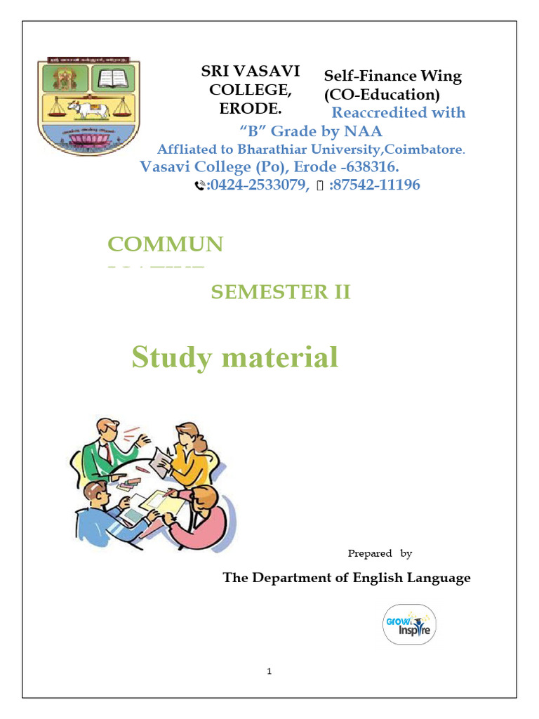 Ug First Year English Material | PDF | Clause | Sentence (Linguistics)