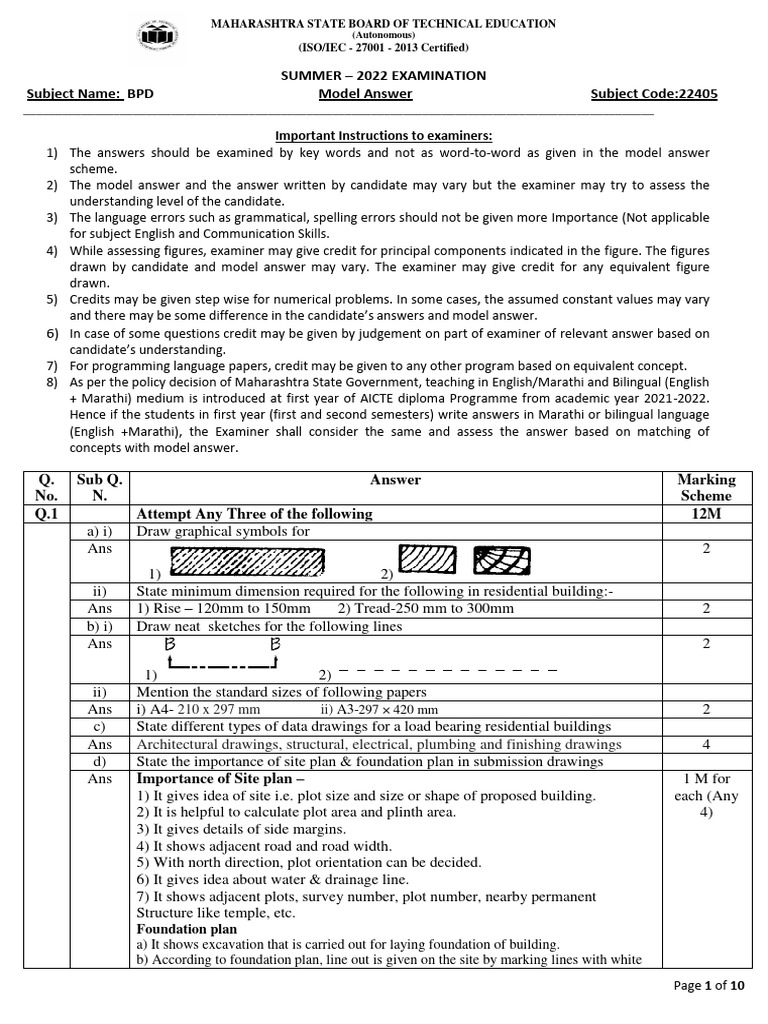 22405-2022-Summer-Model-Answer-Paper (Msbte Study Resources) | Download Free PDF | Stairs