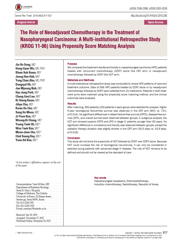 The Role of Neoadjuvant Chemotherapy in The Treatment of | PDF ...