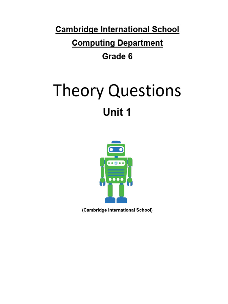 Computing_Grade_6_Unit_1_Theory_Questions | PDF | Robot | Robotics