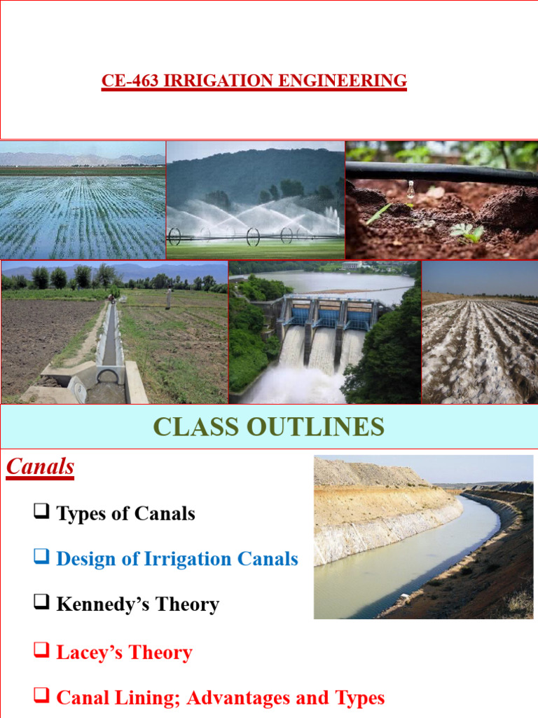 Irrigation Canal Design Basics | PDF | Drainage Basin | Canal