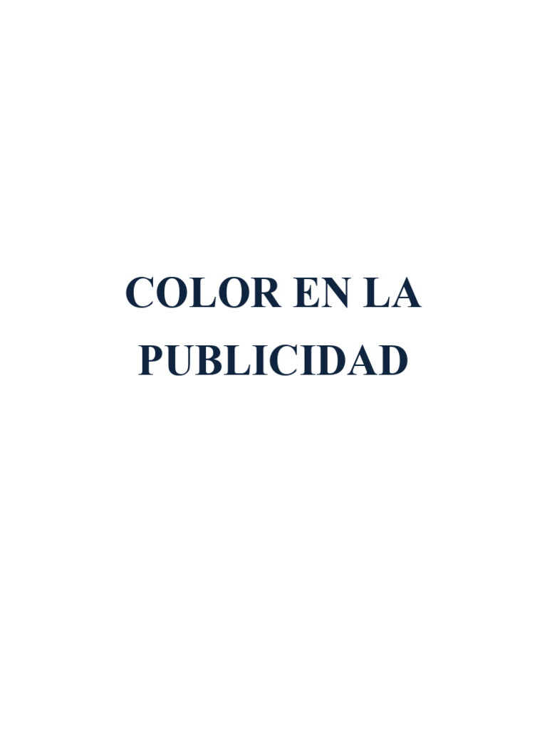 Color en La Publicidad | PDF | Color | Espectro electromagnético