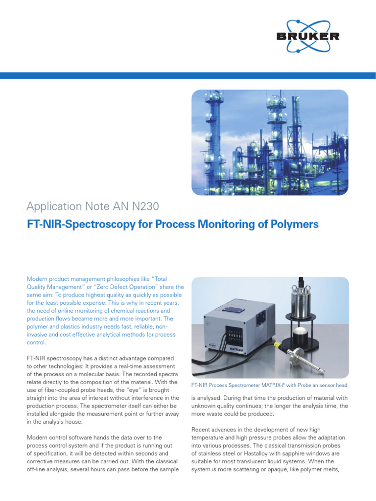 AN N230 Processmonitoring Polymers EN | PDF | Polymers | Spectroscopy