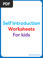 Self Introduction: Worksheets | PDF