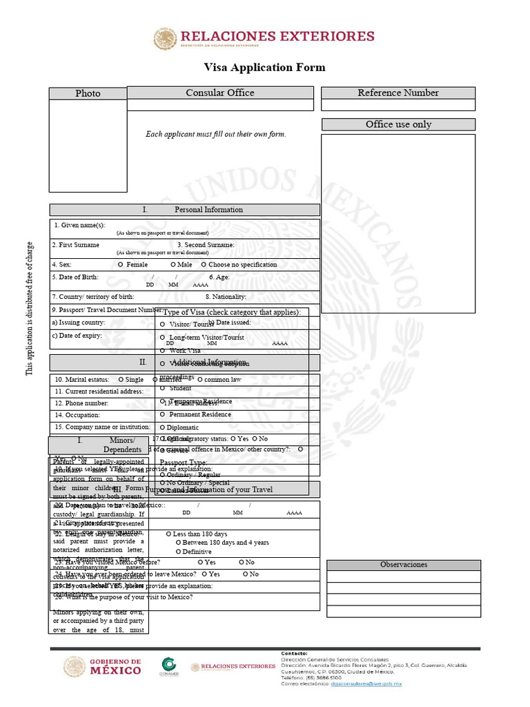 Visa Application Form 2024 | PDF | Travel Visa | Passport