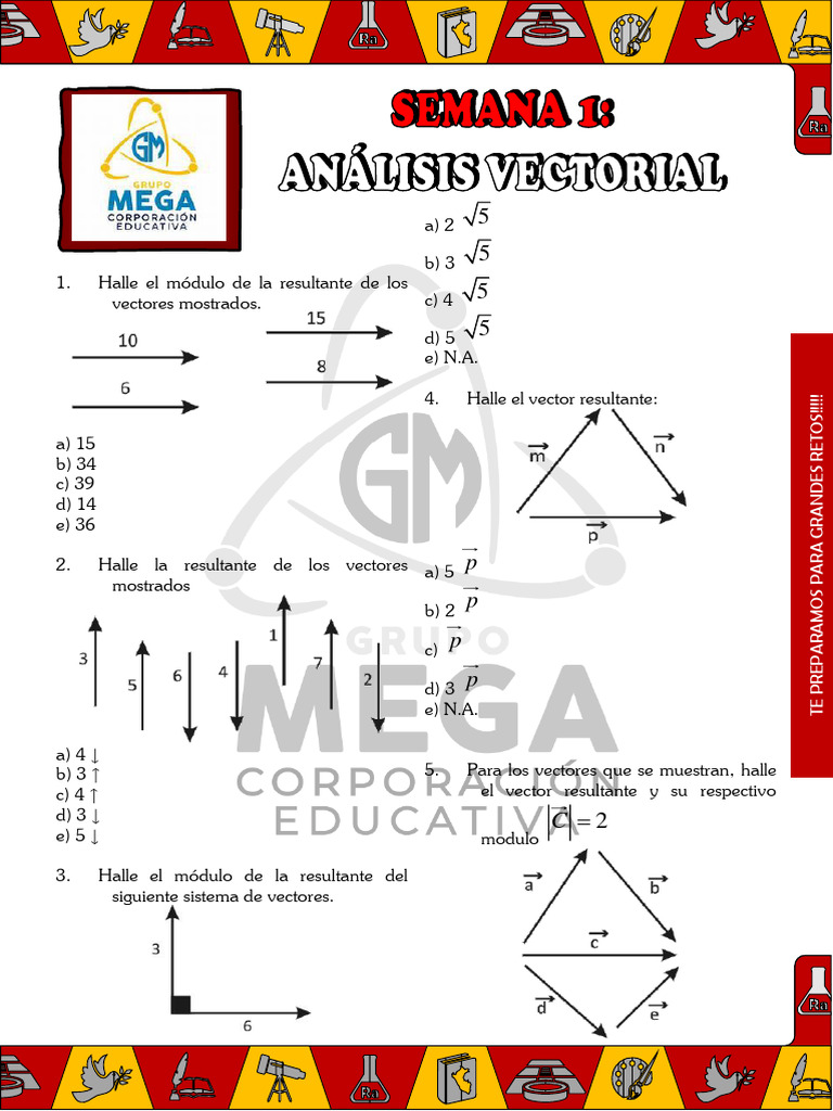 Tarea Vectores Mega | PDF | Vector Euclidiano | Geometría