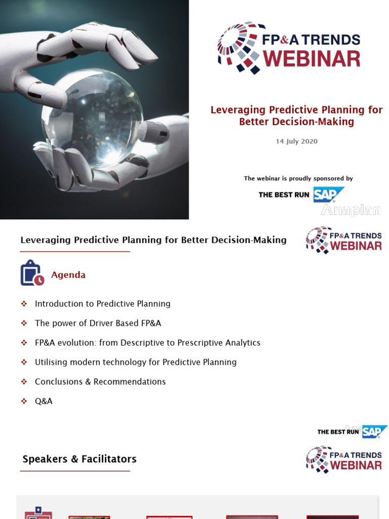 Jul 20 Webinar Predictive Planning Sap | PDF | Analytics | Predictive ...