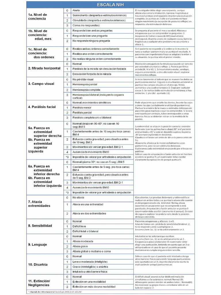 Escala Nihss | PDF