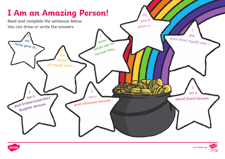 T C 2549258 I Am An Amazing Person Worksheet Ver 5 | PDF