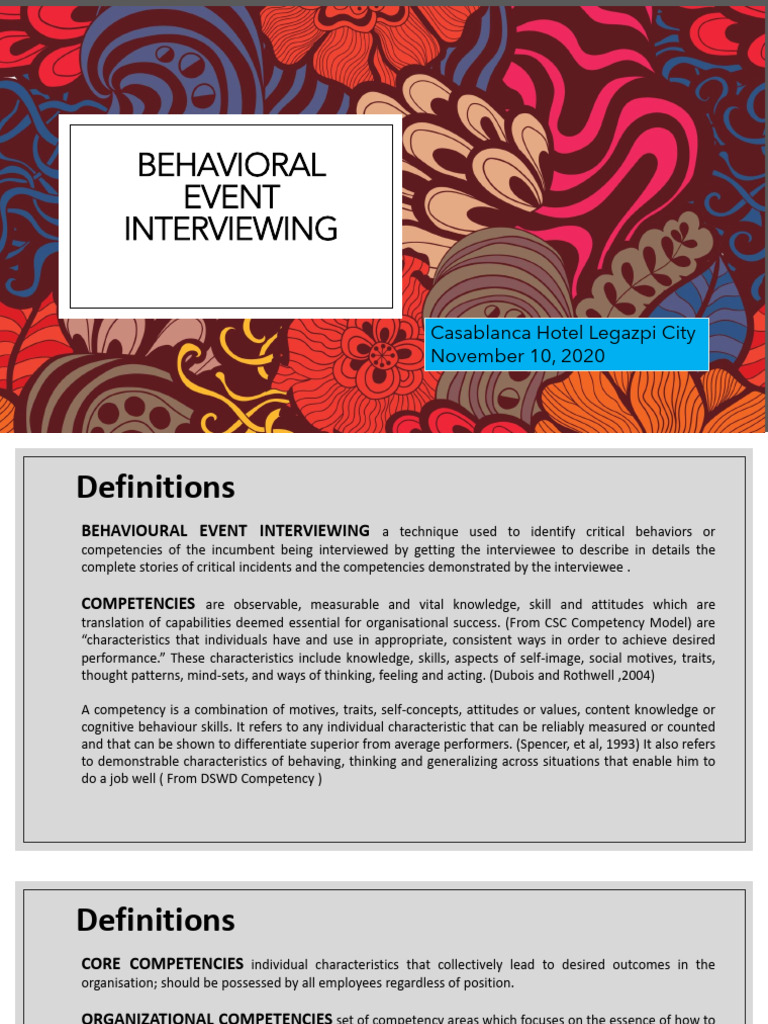 Copy Behavioral Event Interviewing | PDF | Decision Making | Communication