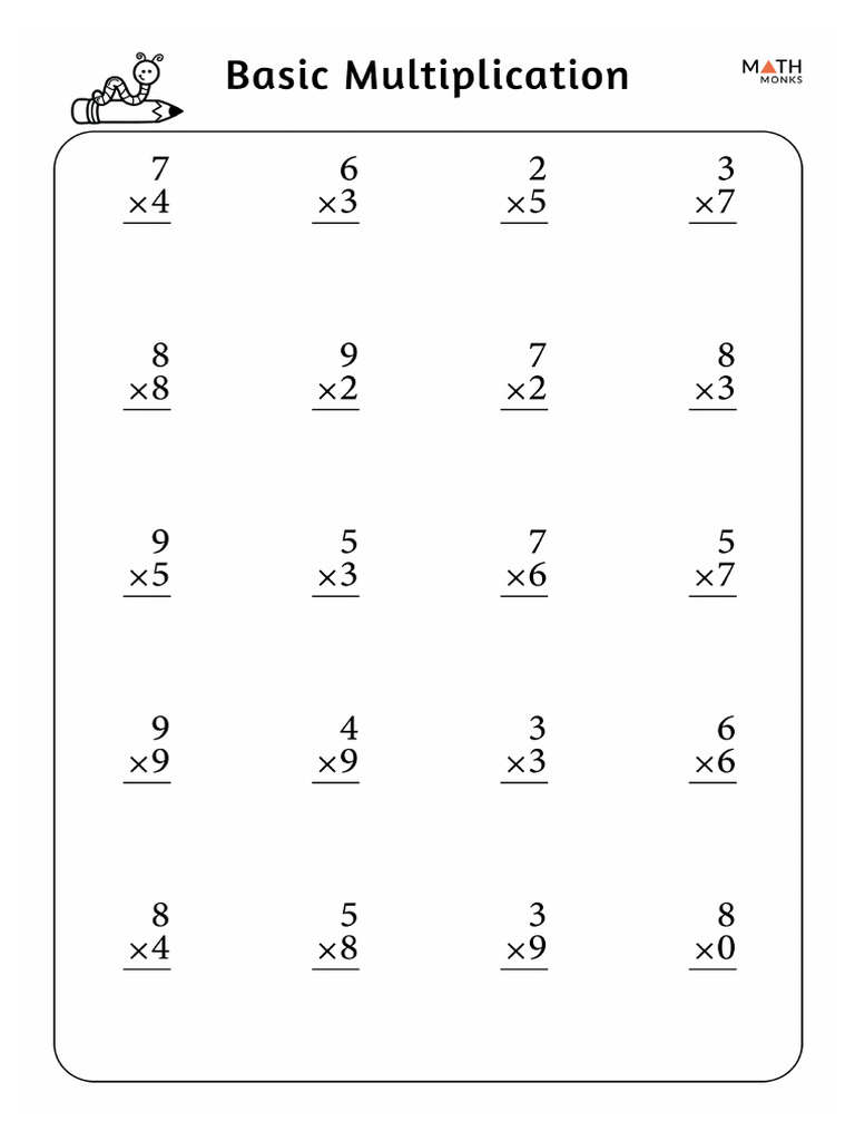 Basic Multiplication Worksheets | PDF