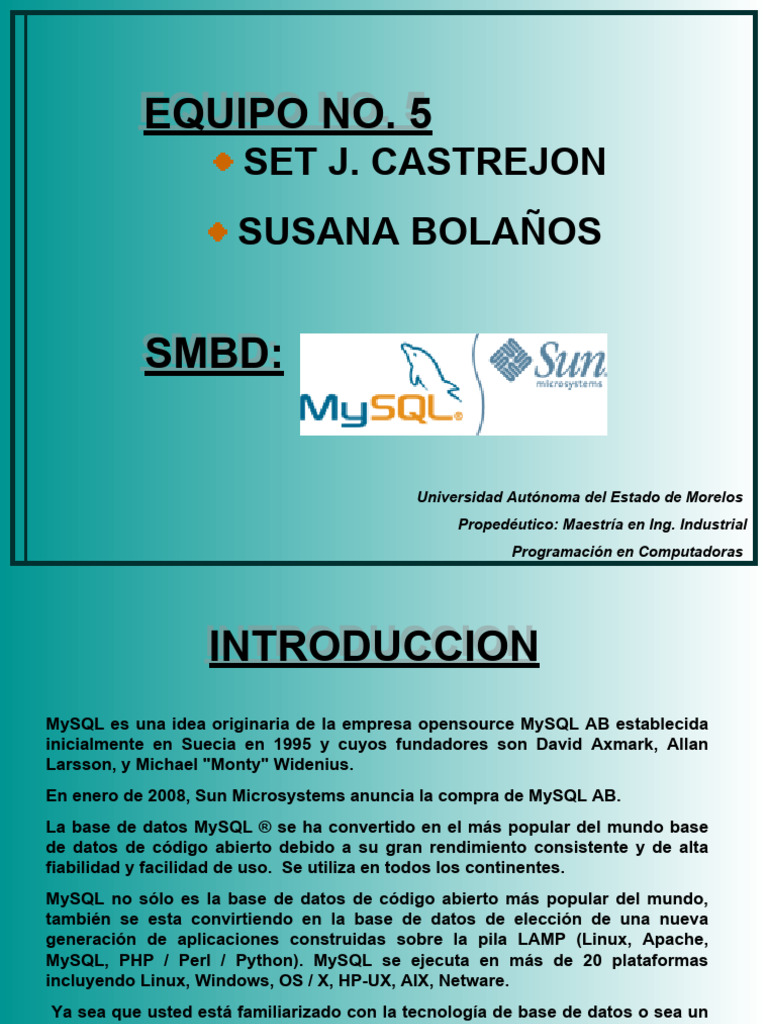 MySQL - Introducción A Las Bases de Datos | PDF | Mi sql | Microsoft Windows