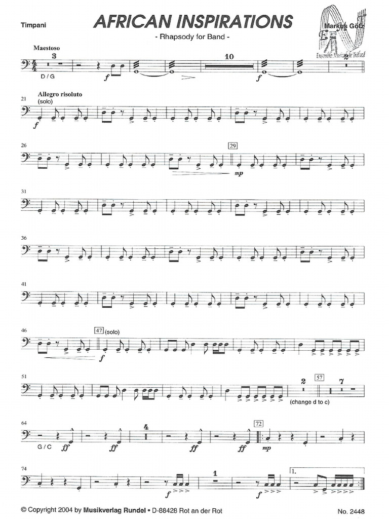 African Inspirations Timbales | PDF