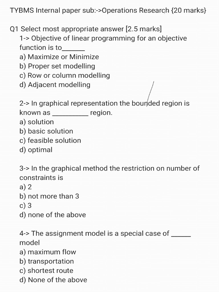 OR Internal Paper | PDF