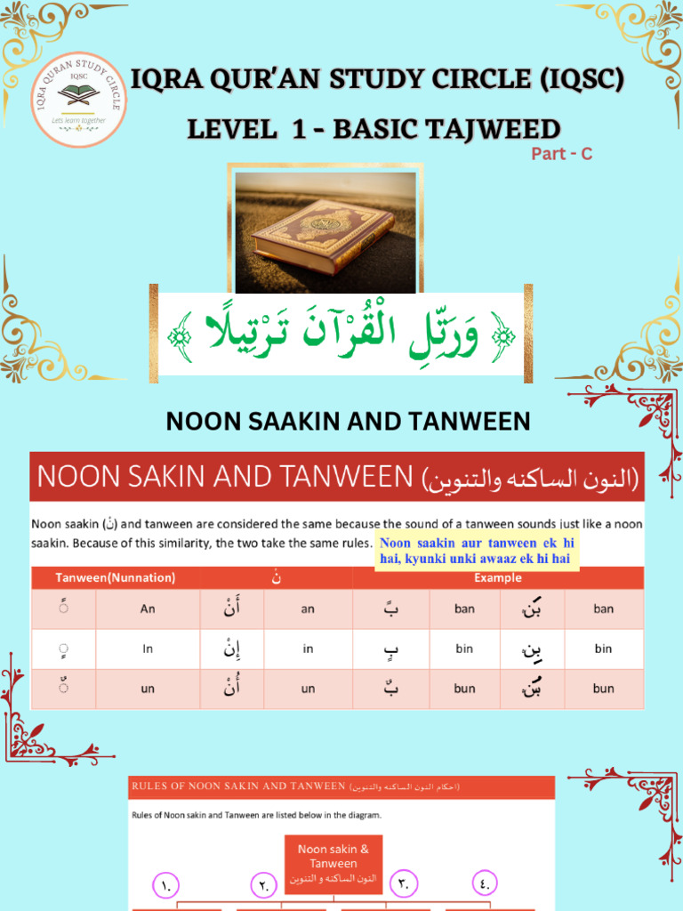 Basic Tajweed course part C updated | PDF