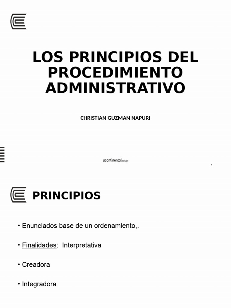 PRINCIPIOS DEL PROCEDIMIENTO ADMINISTRATIVO Guzman Napuri - Tagged | Descargar gratis PDF | Ley ...