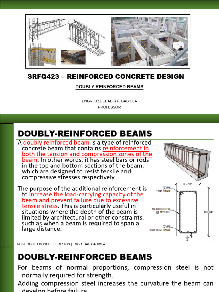 Doubly Reinforced Beam Design Guide | PDF | Beam (Structure ...