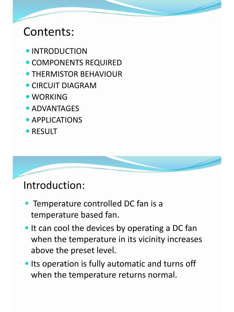 Temperature Controlled DC Fan | PDF