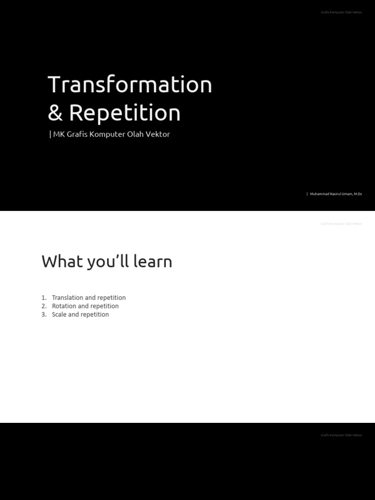 03 Transformation & Repetition | PDF | Computers