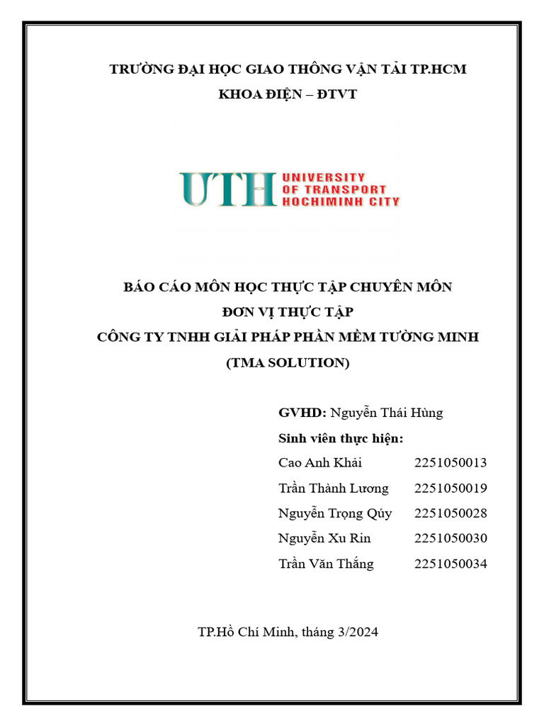 Báo Cáo TTCM | PDF